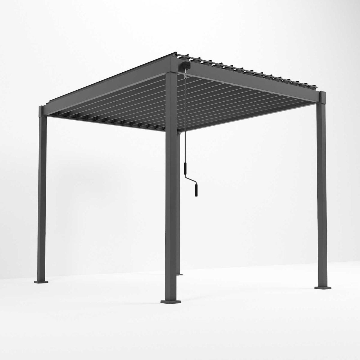 Nova Shadow Pergola 4m x 3m – Graphite Grey | Waterproof Steel Louvre ...