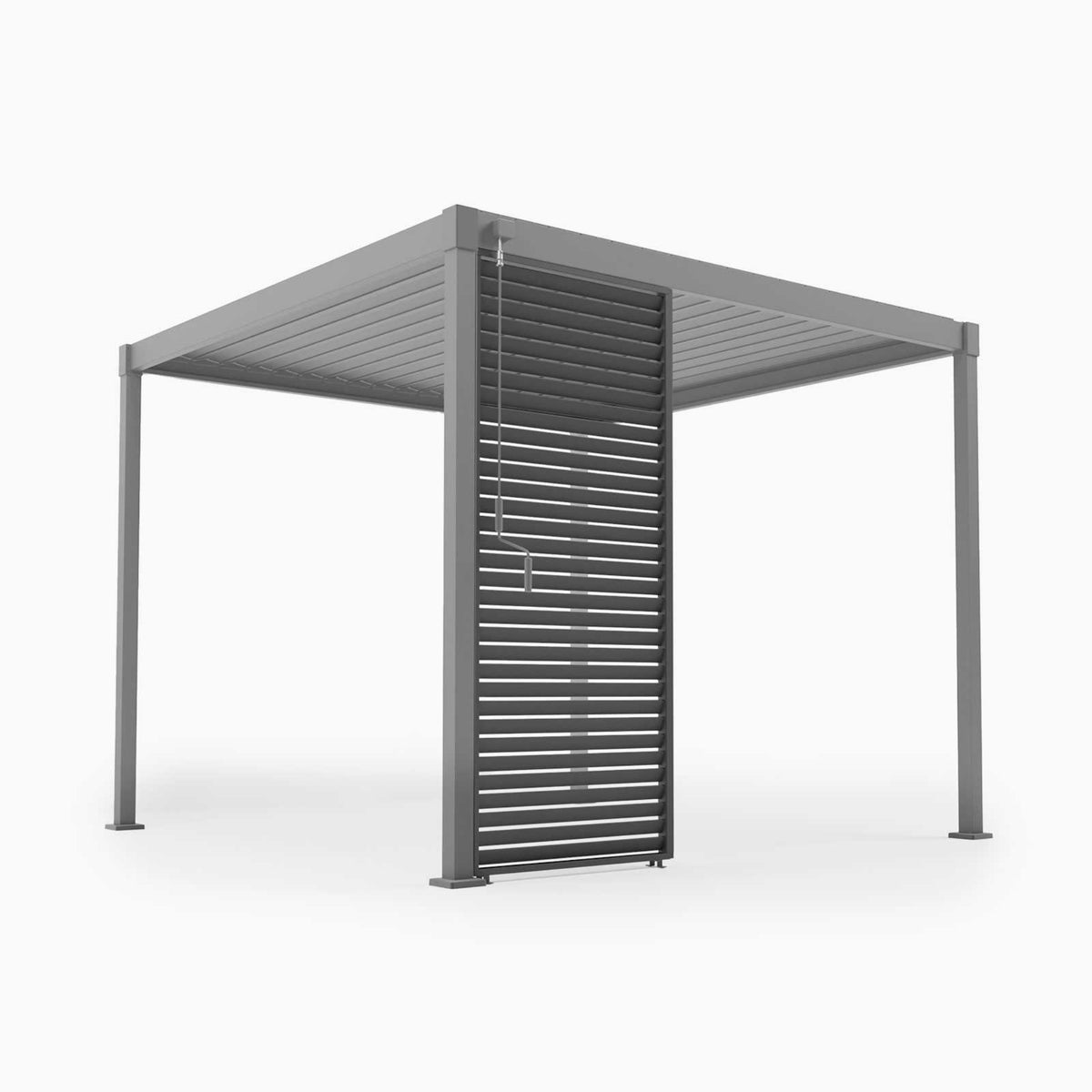 Nova Shadow 1m Fixed Louvre Side Wall Panel for 3m Shadow pergola– Grey ...