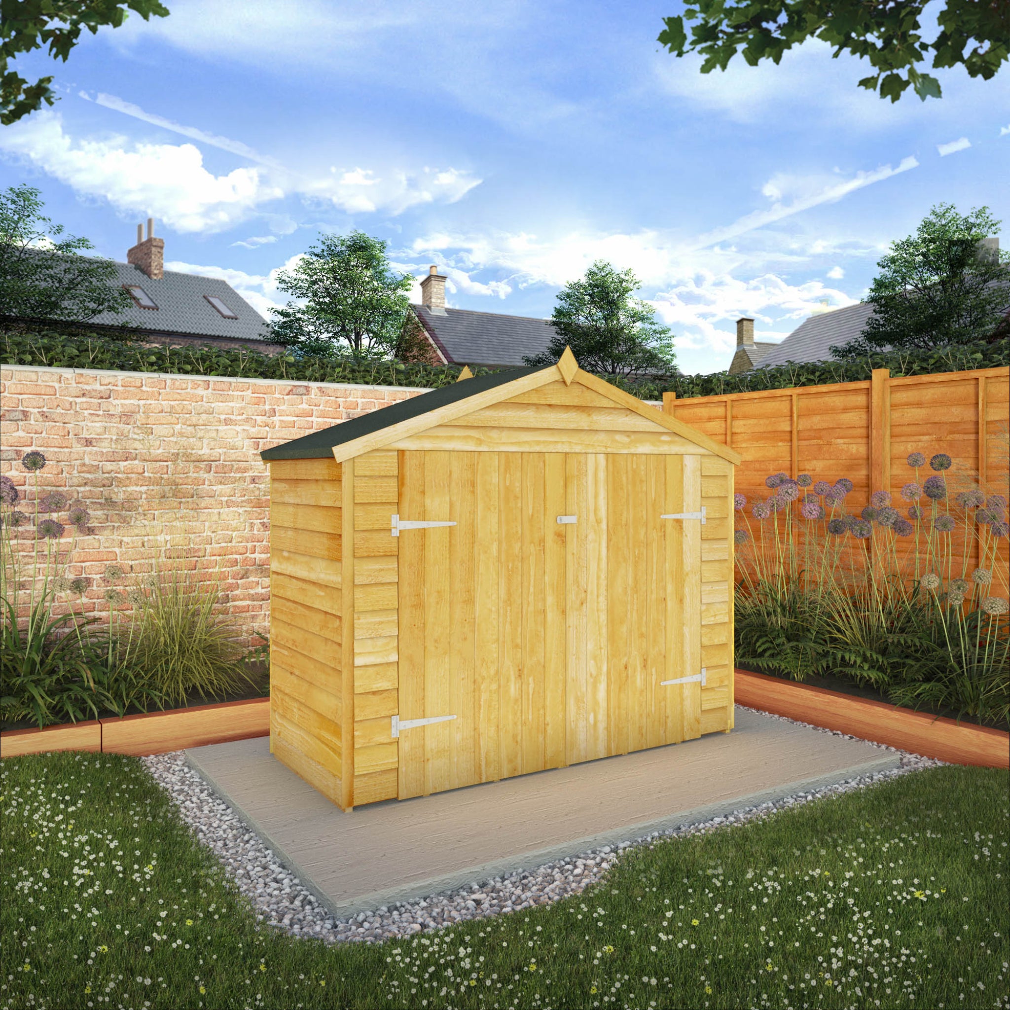 Mercia 7ft x 3ft Overlap Apex Bike Store — Outdoor Iconic