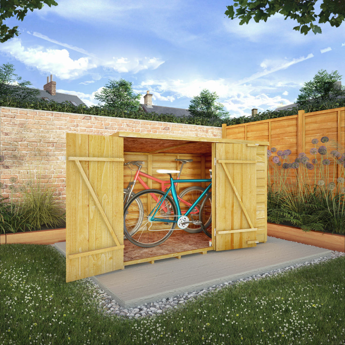 Mercia 4ft x 6ft Overlap Pent Bike Store — Outdoor Iconic