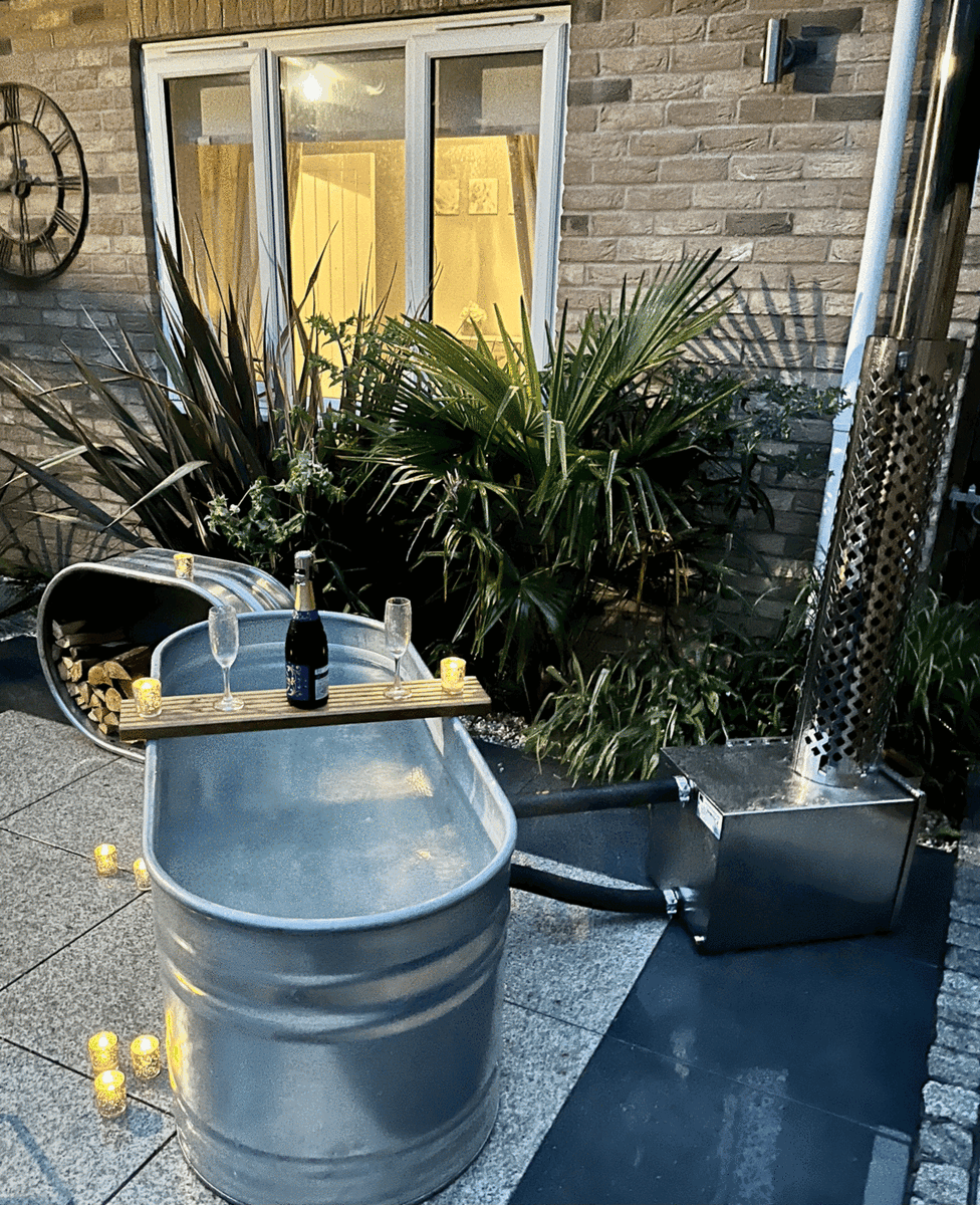 Hastings 6ft Oval Stock Tank and Wood Fired Square Heater Kit – Outdoor ...